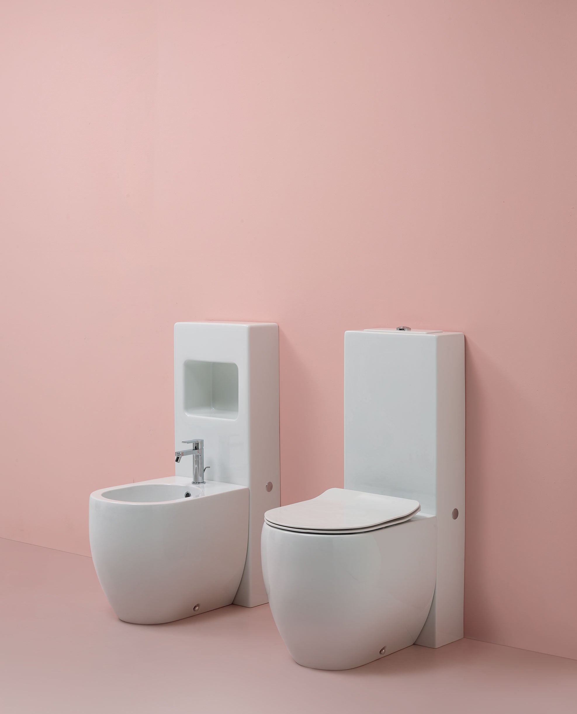 KIT Cassette Ceramica Unica per Wc Ego/Flo con Meccanismo Geberit e Bi ...